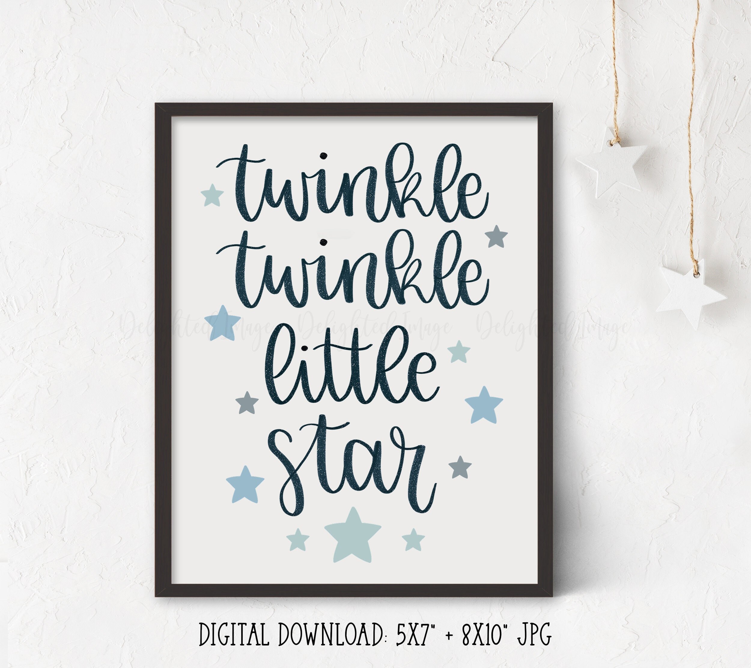 Twinkle Twinkle Little Star Digital Download Hand-lettered - Etsy