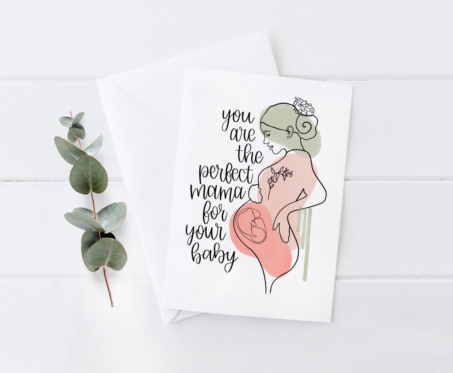 You Are the Perfect Mama for Your Baby Pregnancy Line Art Inspiration ...