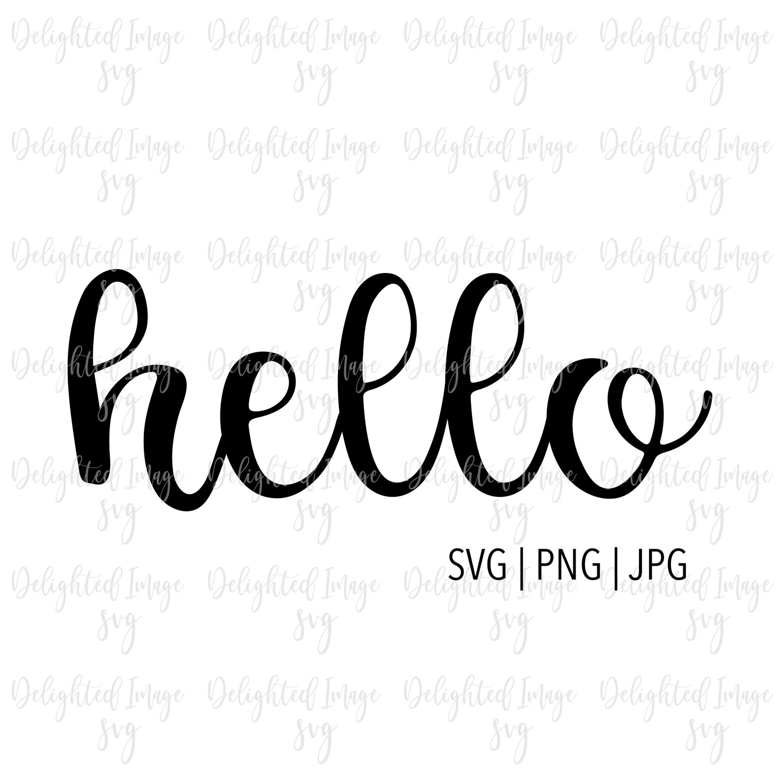 Hello SVG | Hand-lettered Hello | Hello Cut File for Silhouette and ...
