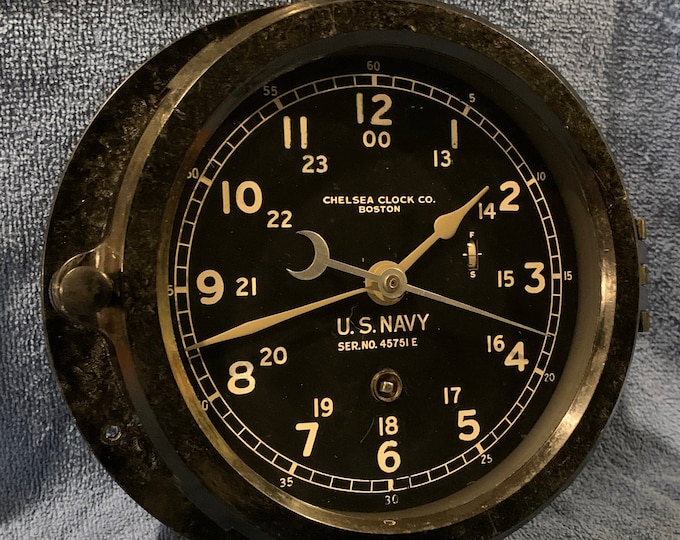 Fully Restored WWII 1943 US NAVY 12/24hr. Chelsea Ships Clock - Etsy