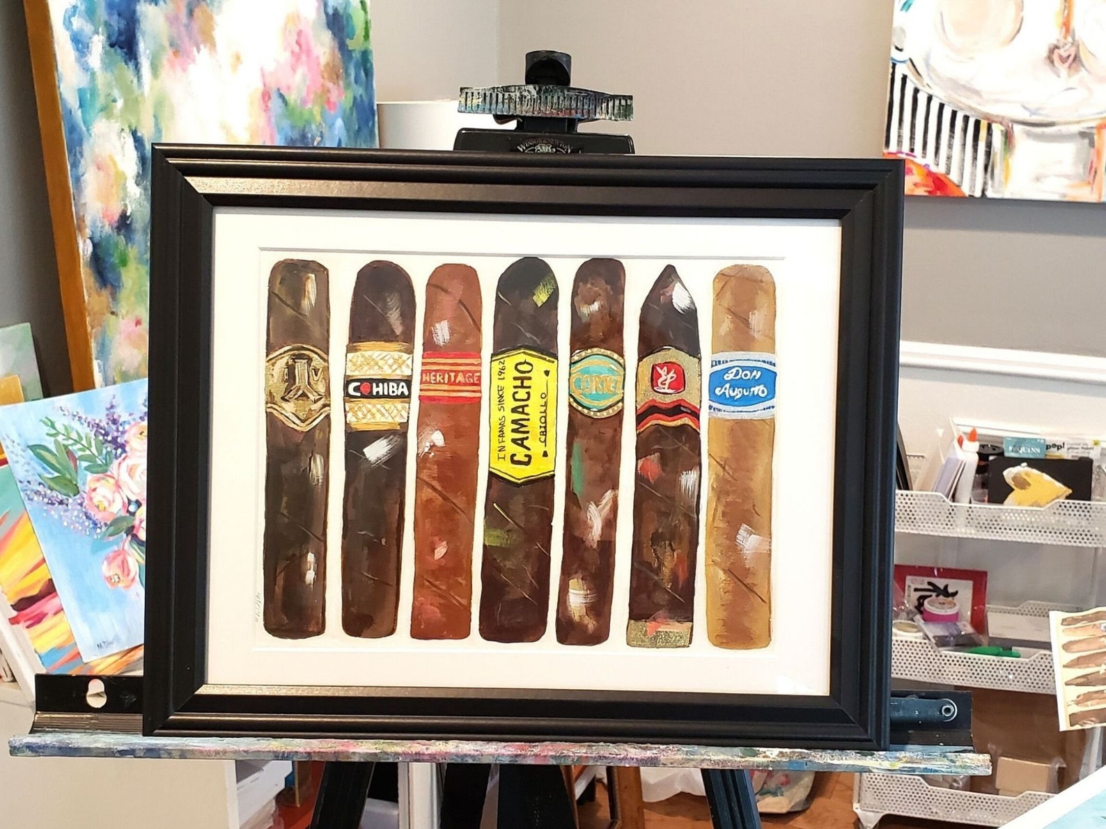 Cigar Printable Art, Download Wall Art, Bar Decor Art Printable, Bar ...