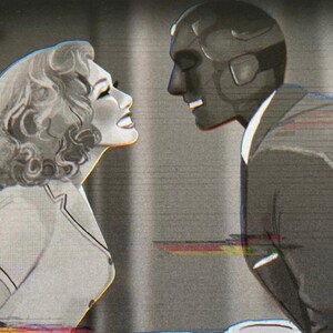 Wandavision Wanda and Vision Art Print - Etsy Australia