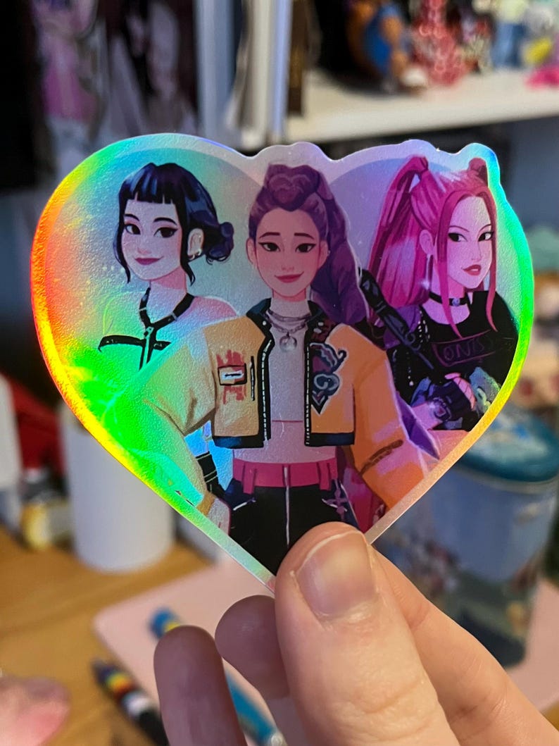 K-pop Demon Hunters - Huntrix - Holographic Sticker - Etsy