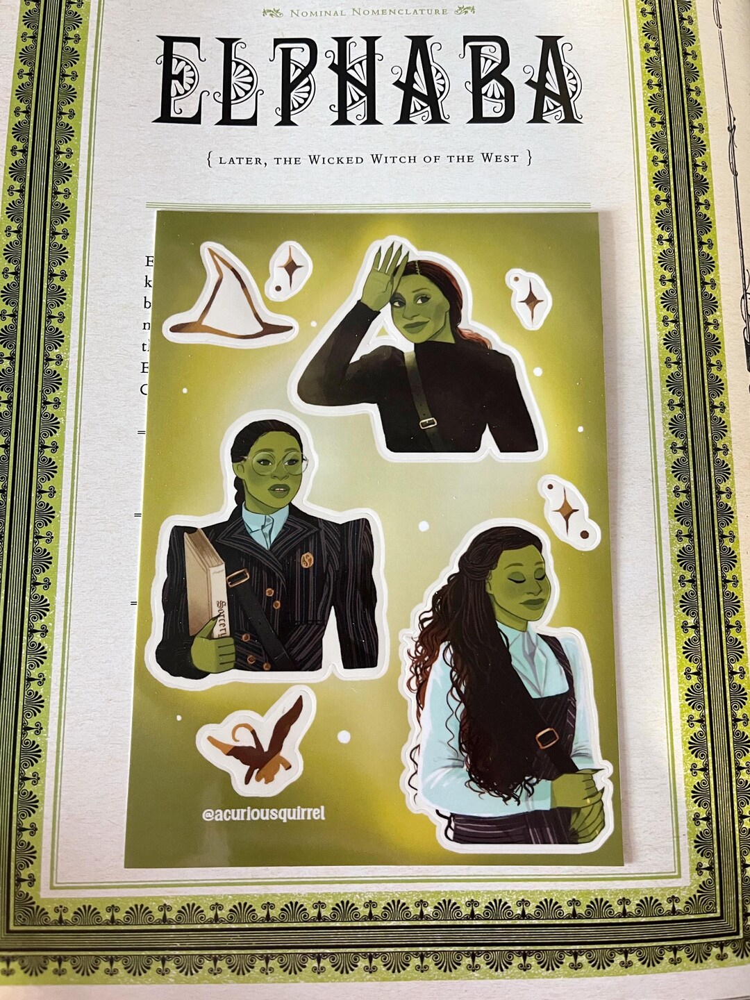 Wicked Sticker Sheet - Elphaba - Etsy
