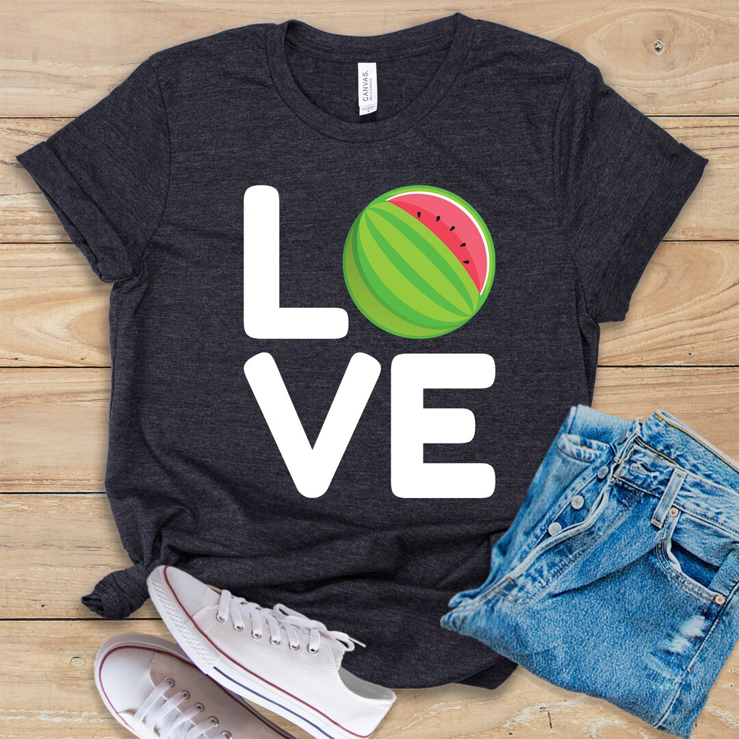 LOVE Watermelon Shirt Tank Top Hoodie Funny Watermelon Party Shirt ...