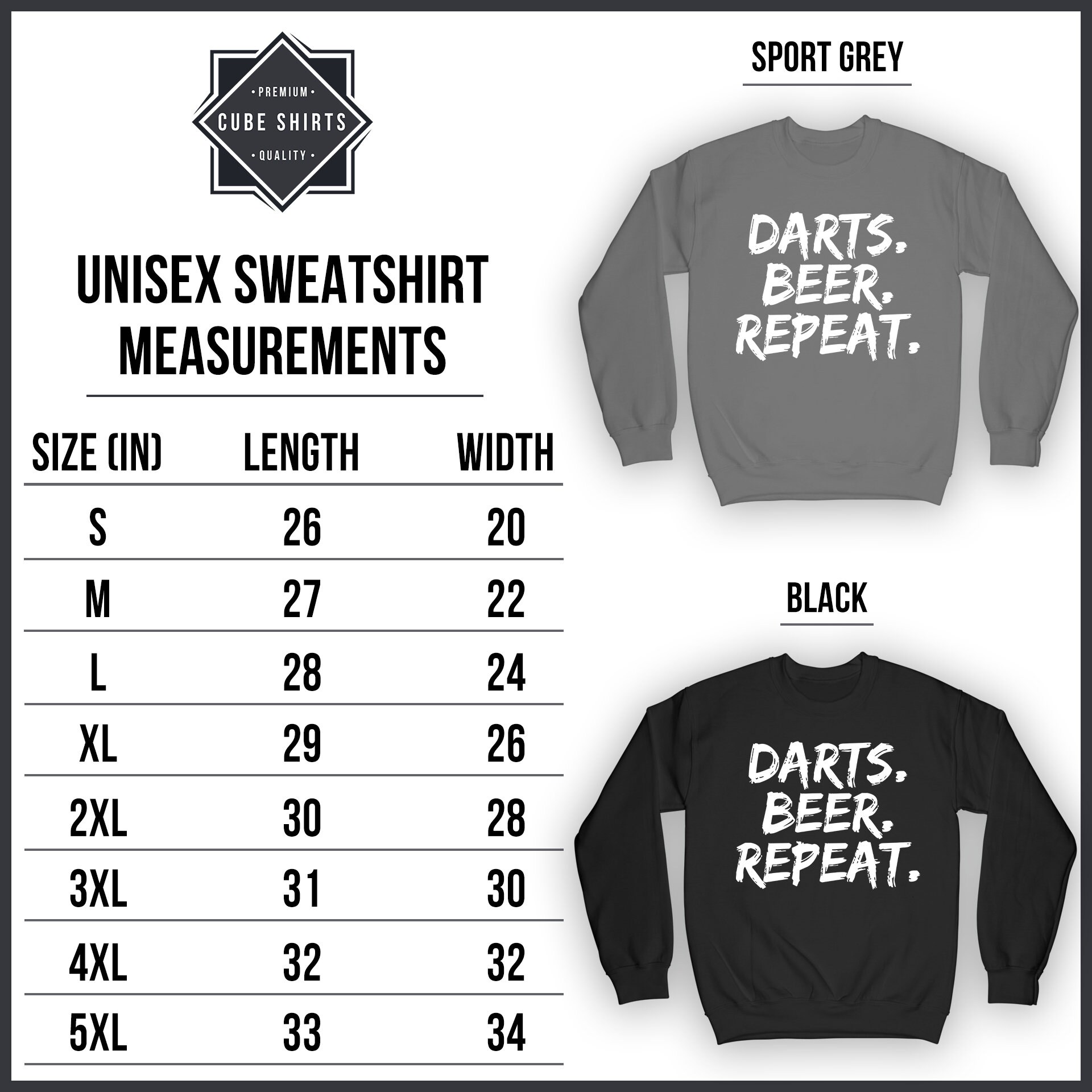 Darts Beer Repeat Shirt Tank Top Hoodie Dart Player - Etsy