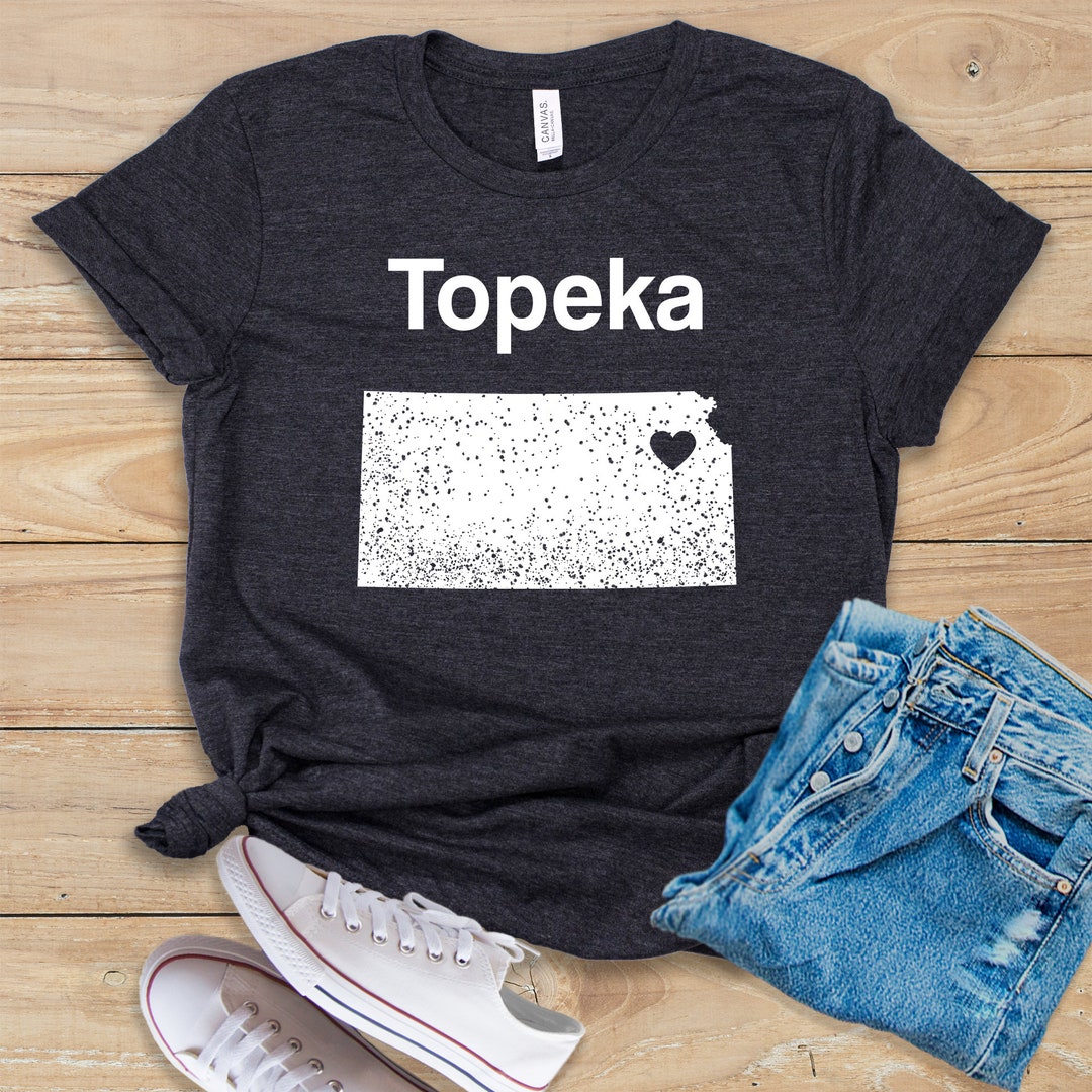 Topeka Kansas Shirt Tank Top Hoodie Topeka Topeka Map Topeka KS Kansas ...