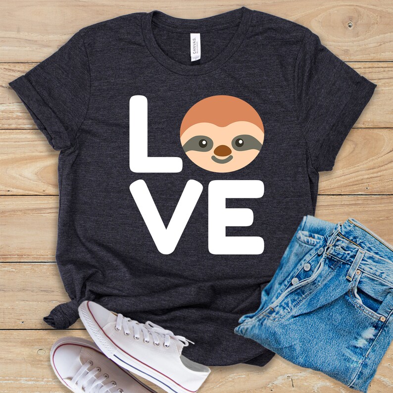 LOVE Sloth Shirt Tank Top Hoodie Funny Sloth T-shirt - Etsy