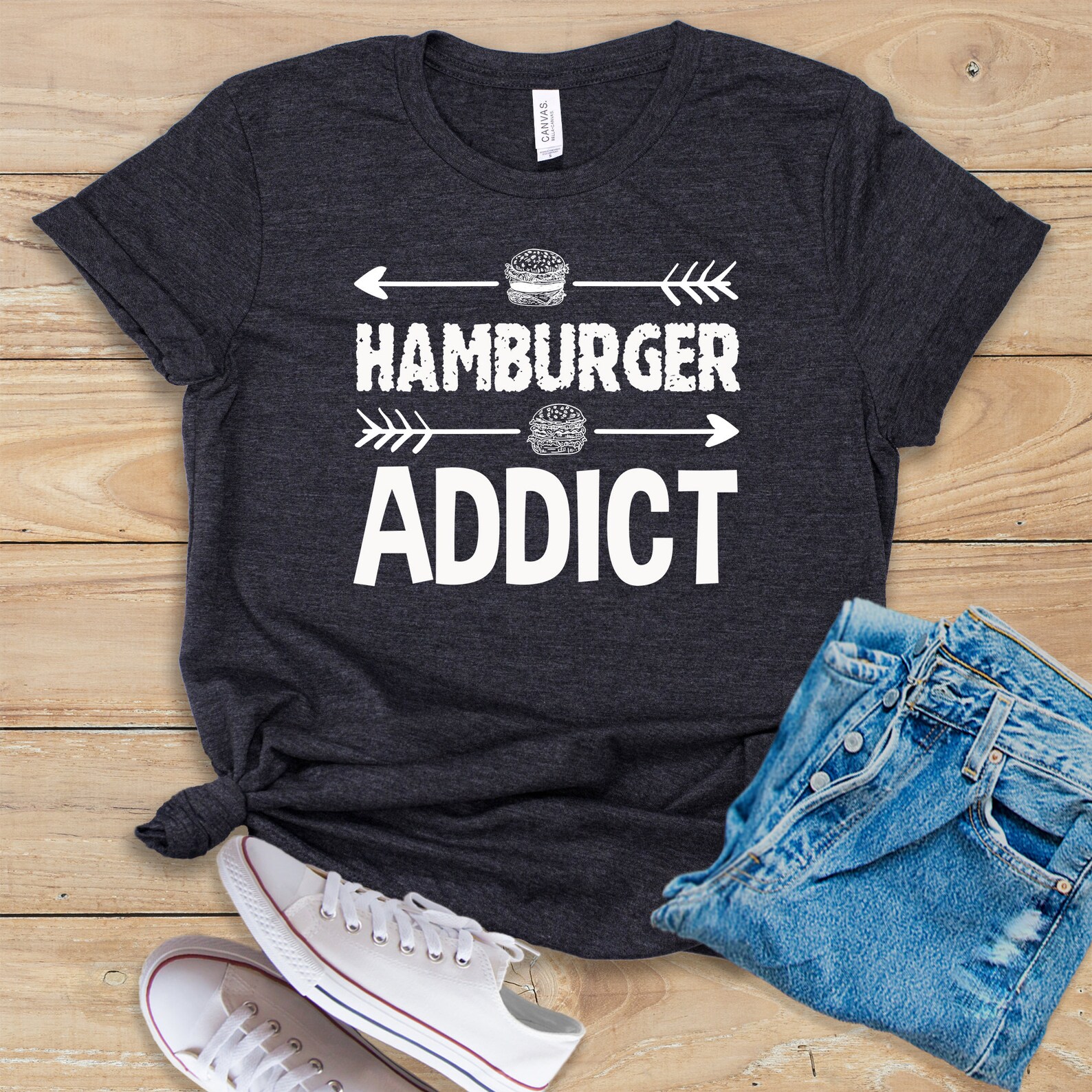 Hamburger Addict Shirt Tank Top Hoodie Hamburger Shirt - Etsy