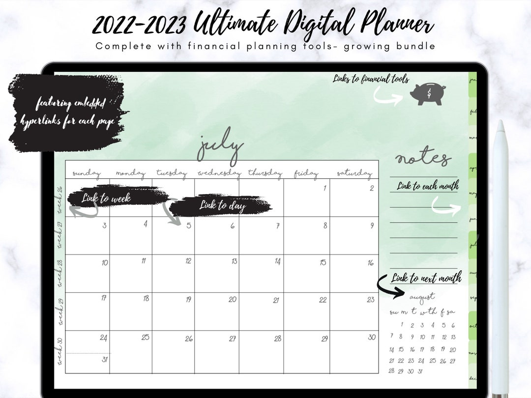 Ultimate Digital Planner Dated 2022 2023 iPad Planner Goodnotes Planner ...