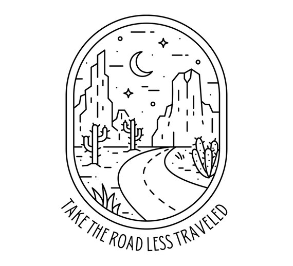 Take the Road Less Traveled Svg Cricl'ut Silhouette Vinyl | Etsy