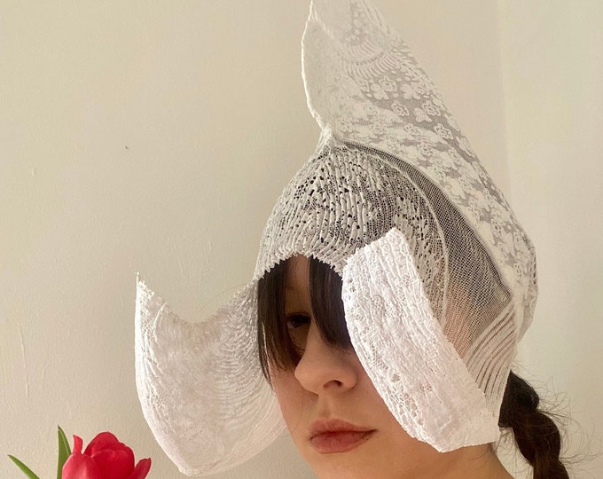 Antique Dutch Lace Bonnet * Handmade Traditional Hat From Volendam ...