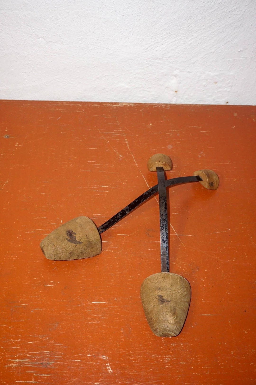 Antique Wooden Shoe Stretchers * Rustic Boot Shapers With Metal Arms ...