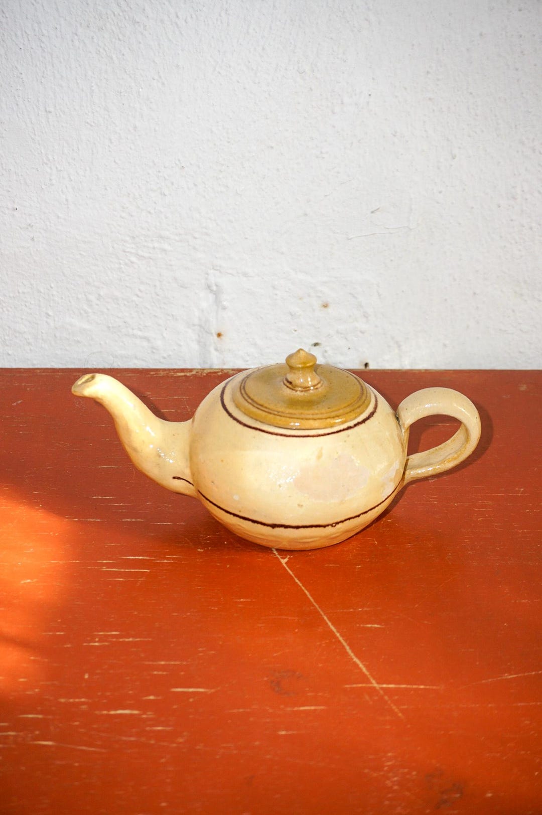 Antique Italian Teapot * Apulian Earthenware * Late 19th C * Butter ...