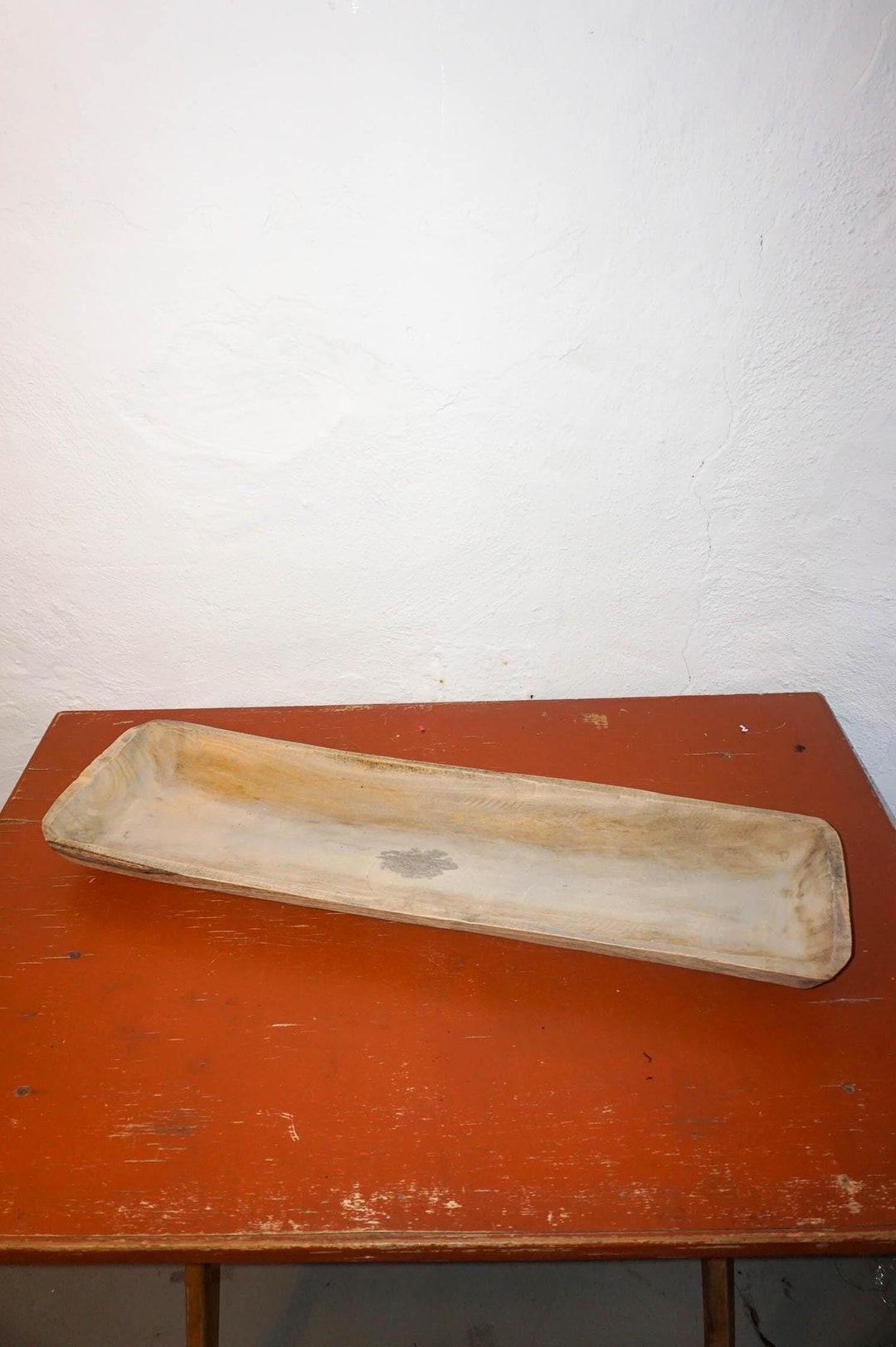 Antique Wooden Dough Bowl * Hand-carved Farmhouse Bread Trough * Rustic ...