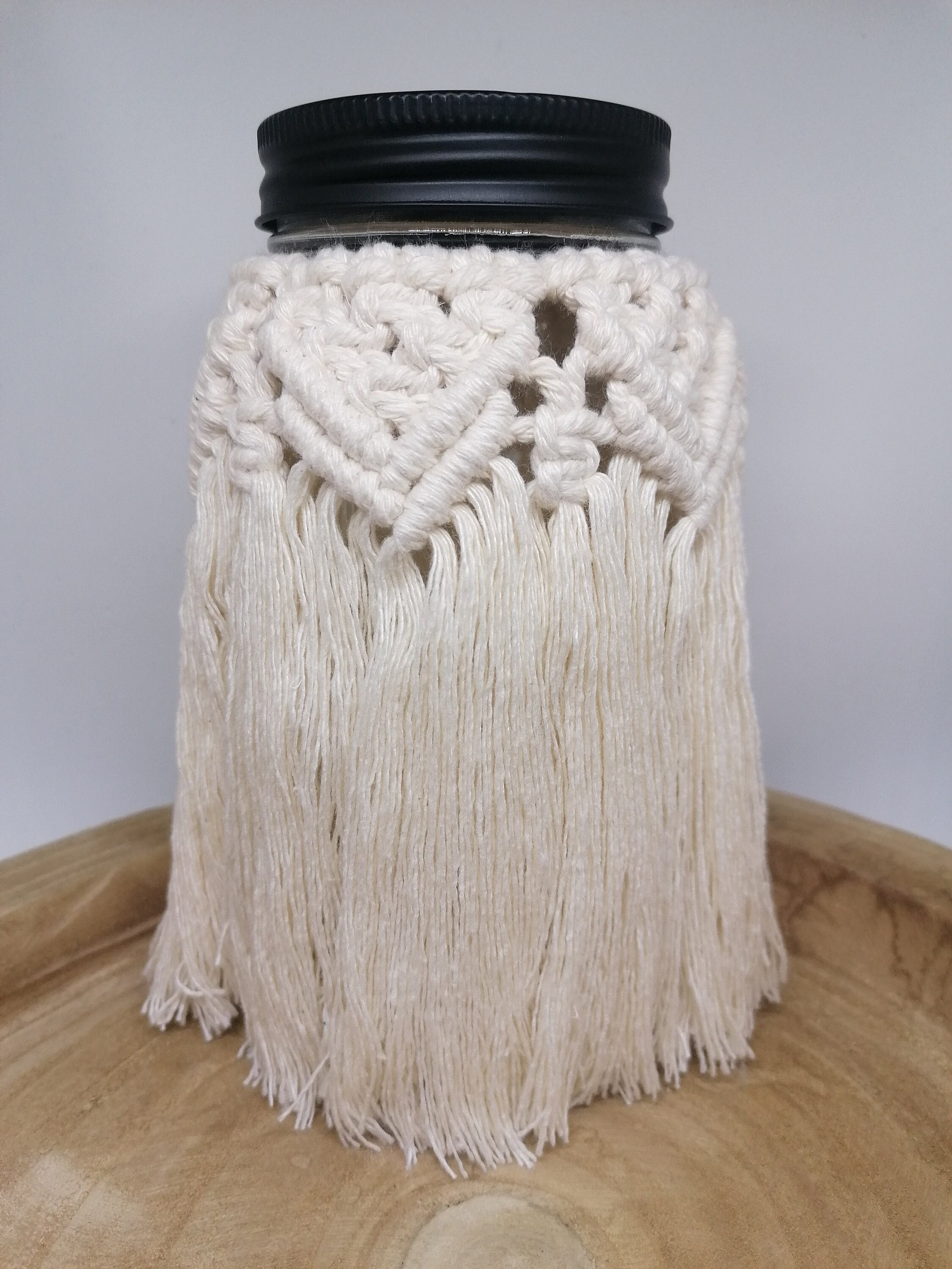 Macramé Glass Jar / Vase or Bulk Container - Etsy