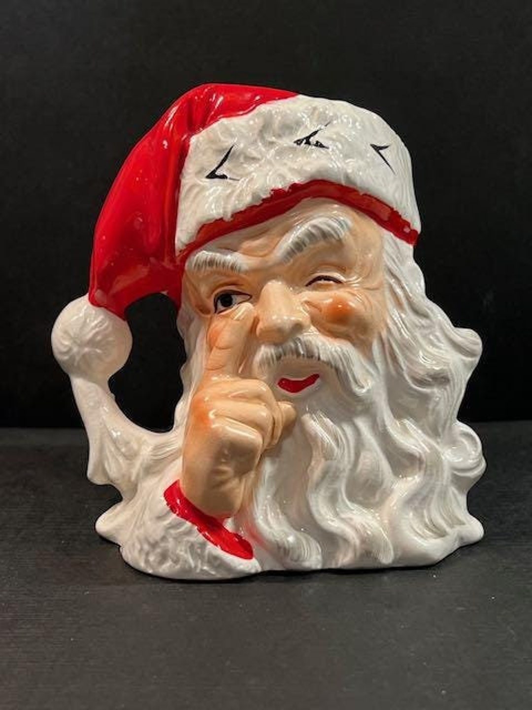 HTF Rare Vintage Winking Santa Drinking Cup 1950-60s Twas the Night ...