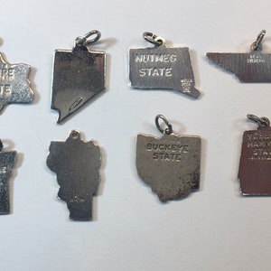 Vintage Enamel United States Travel Charm Connecticut Nutmeg State ...