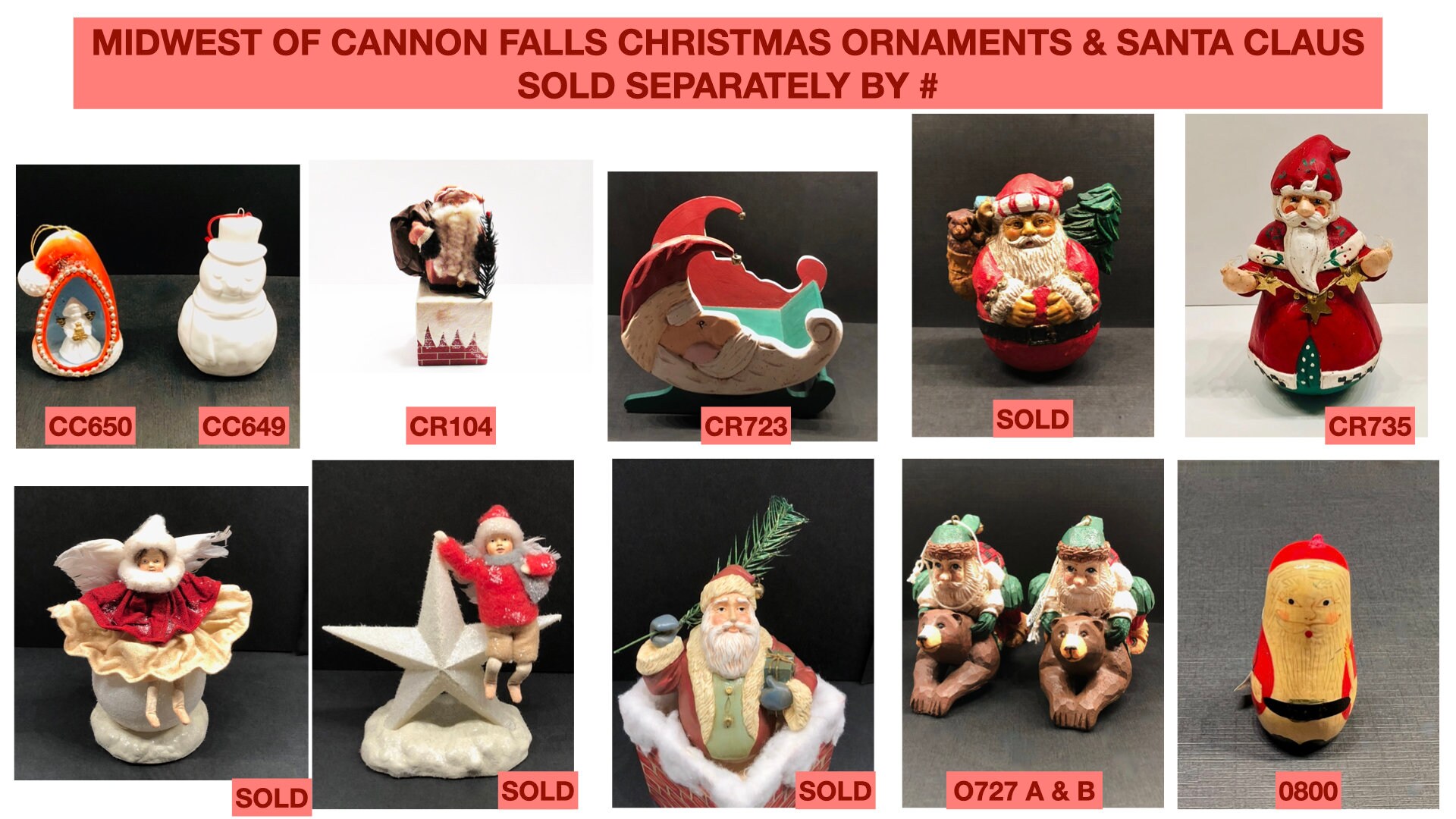 Midwest of Cannon Falls Santa Claus Halloween & Easter - Etsy