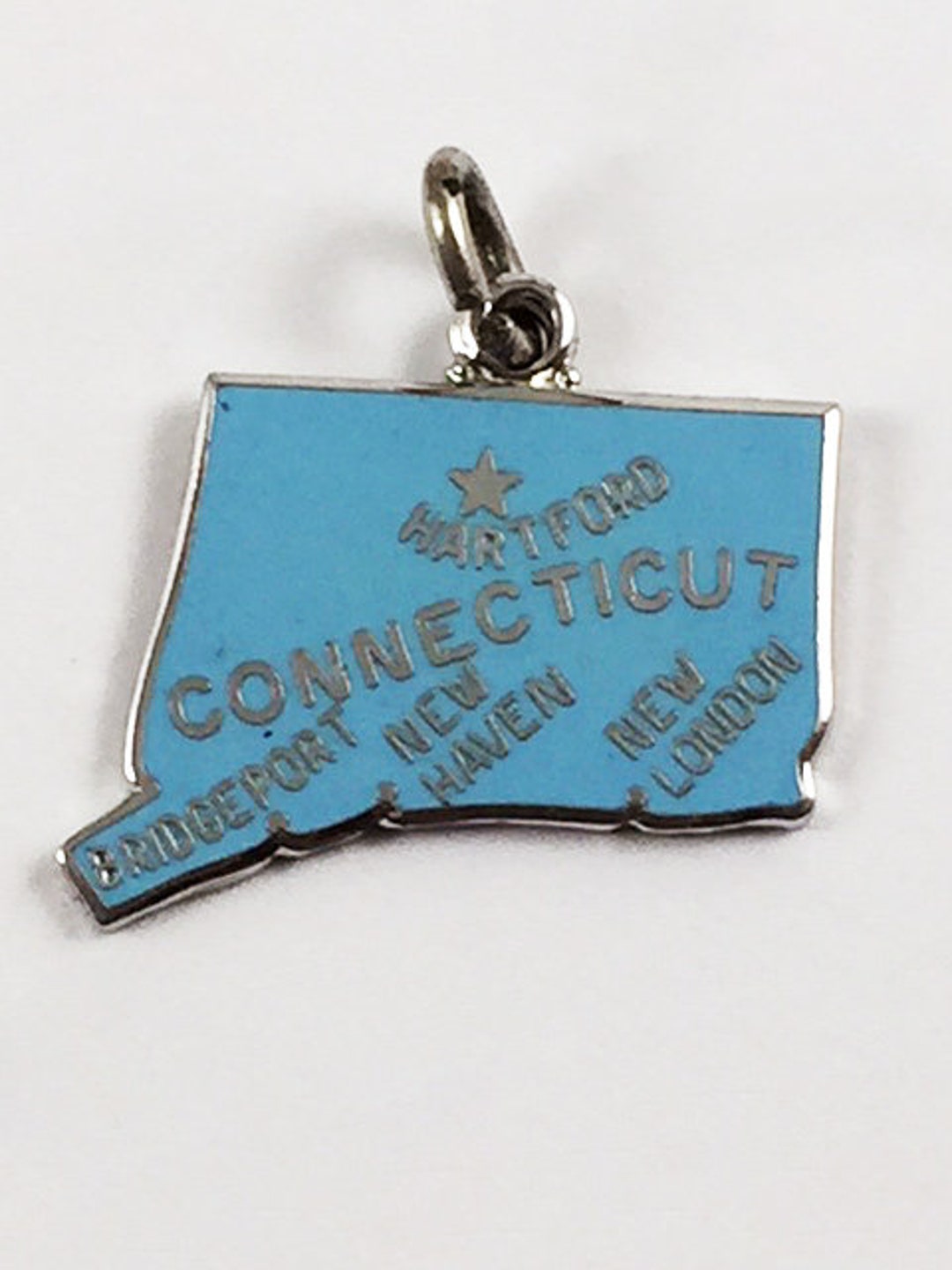 Vintage Enamel United States Travel Charm Connecticut Nutmeg State ...