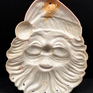 Vintage Santa Claus Wall Plaque Blow Mold Pressed Face 1960-80s - Etsy