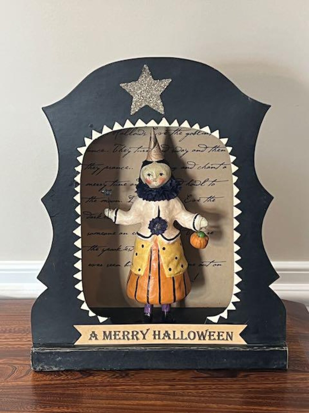 Nicole Sayre Folk Art Halloween Diorama, Vintage Halloween Queen - Etsy