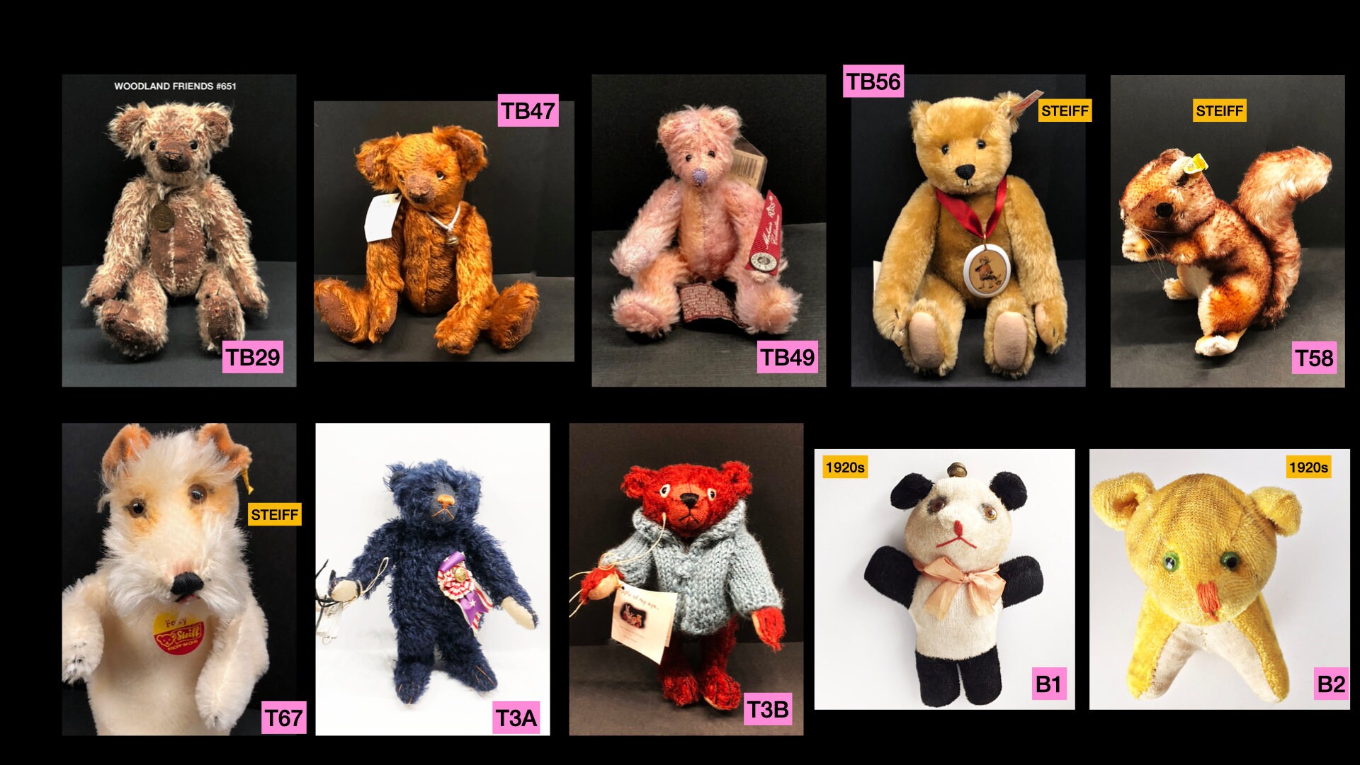 Collection of Antique/vintage Teddy Bears Steiff Designers - Etsy Canada
