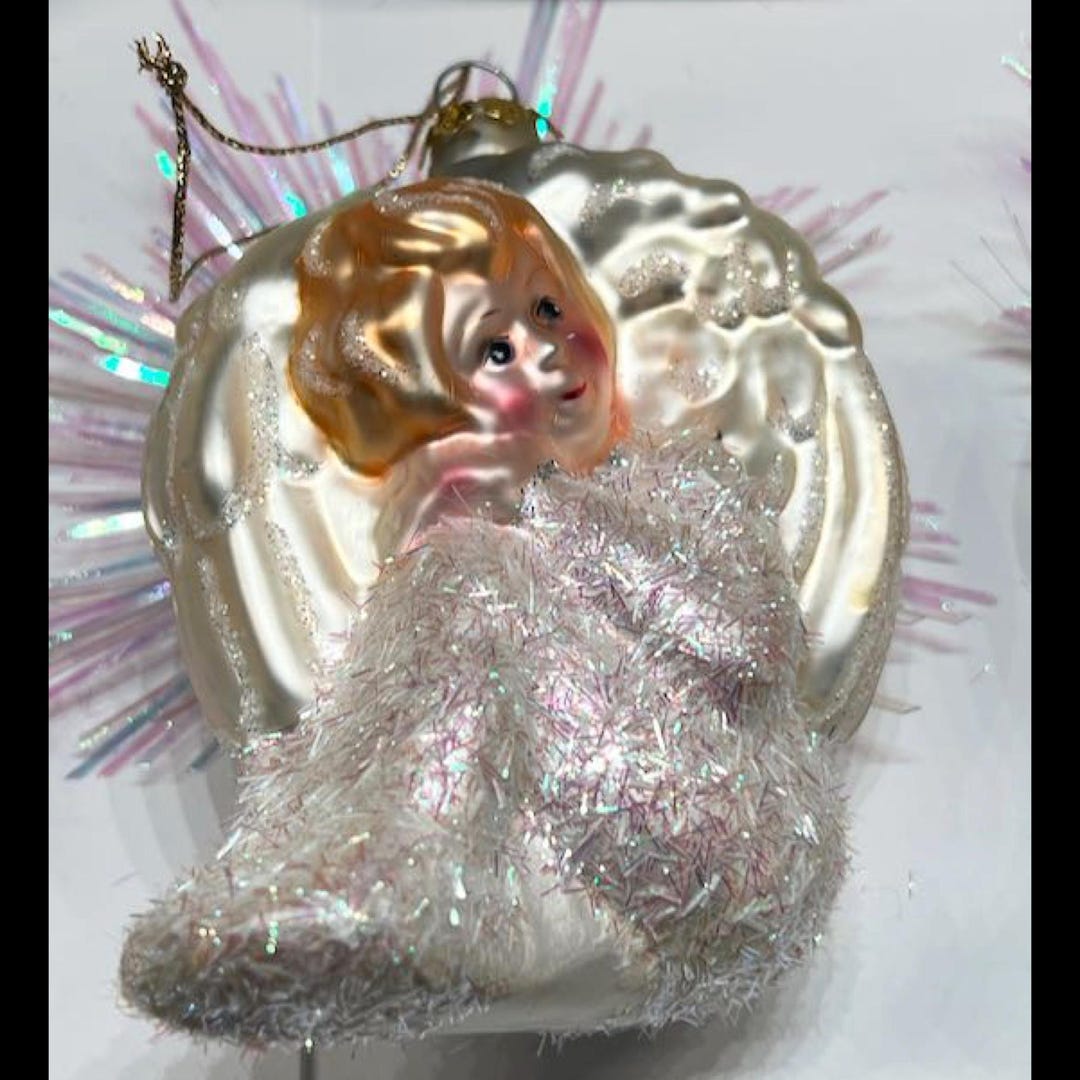Glass Angel Ornament 1980s Midwest Importers Sold Separately One Piece ...