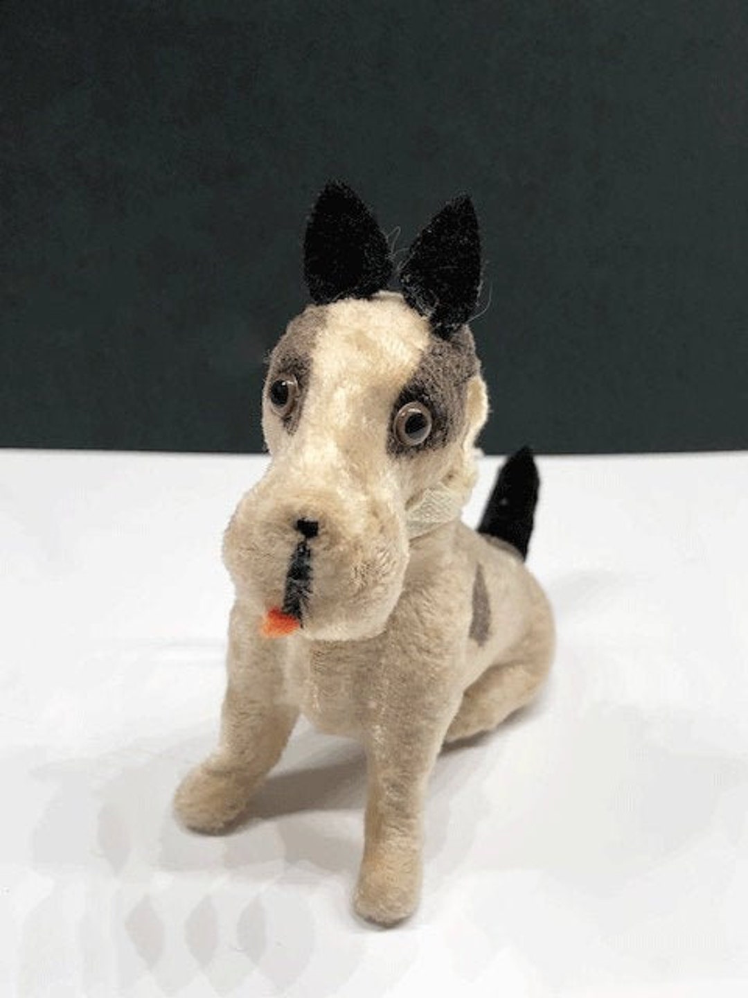 Fripon Sitting Fox Terrior Dog Putz Scene Figure Companion for Cabinet ...