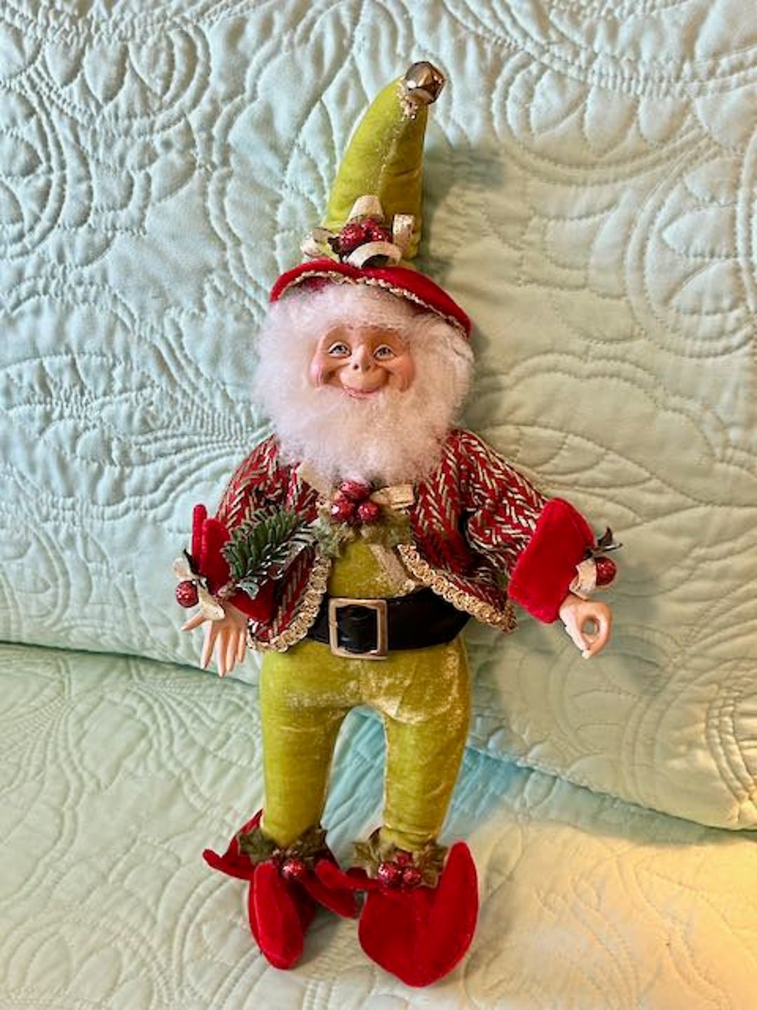 Vintage Velvet Elf Mark Roberts Style Christmas Finery Christmas ...