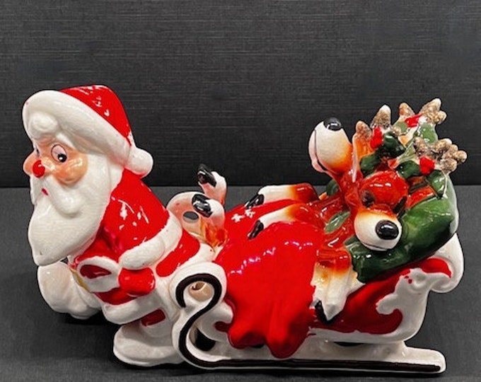 Kreiss Santa Pulling His Sleigh of Tired Reindeer After a Long Flight ...