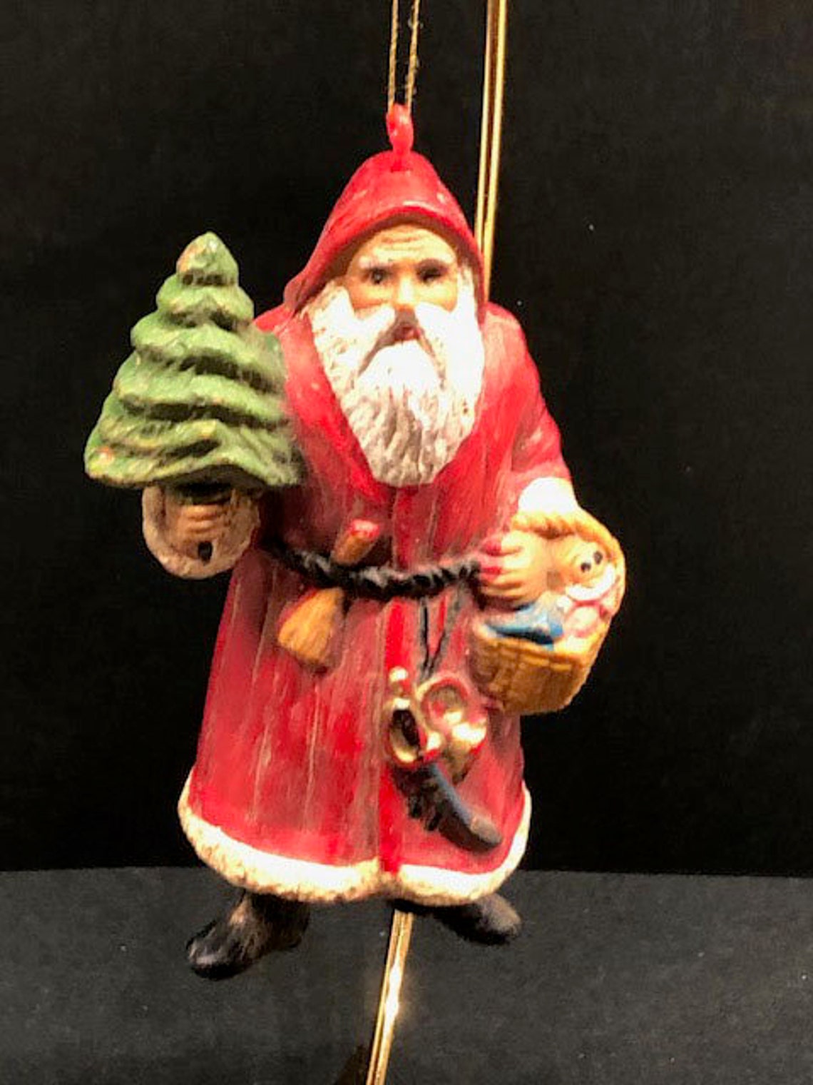 Resin/composite Santa Claus Ornament Christmas Tree Basket - Etsy