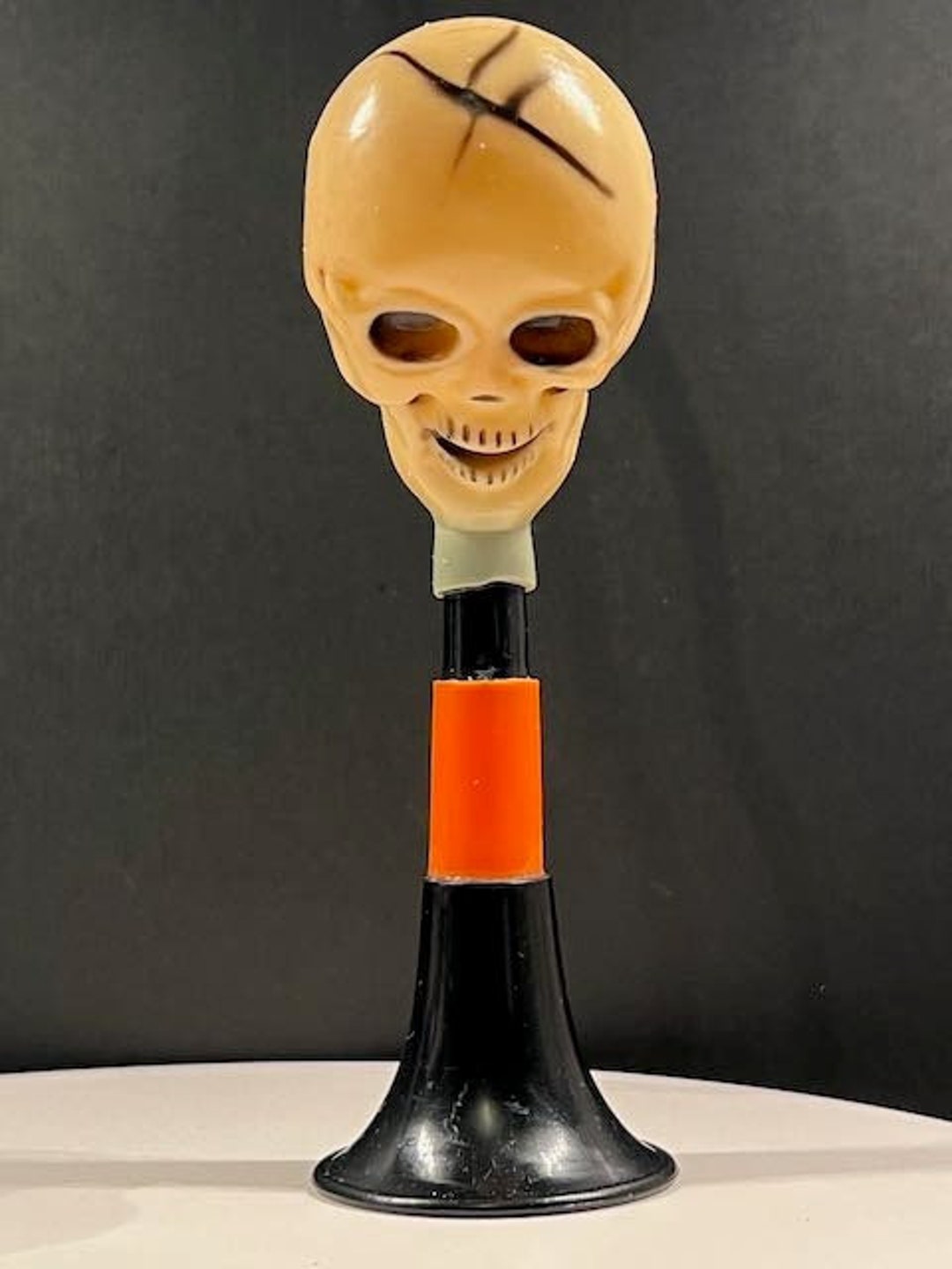 Fun World Halloween Skull Skeleton Squeak Toy Horn 1970s Fun World Made ...