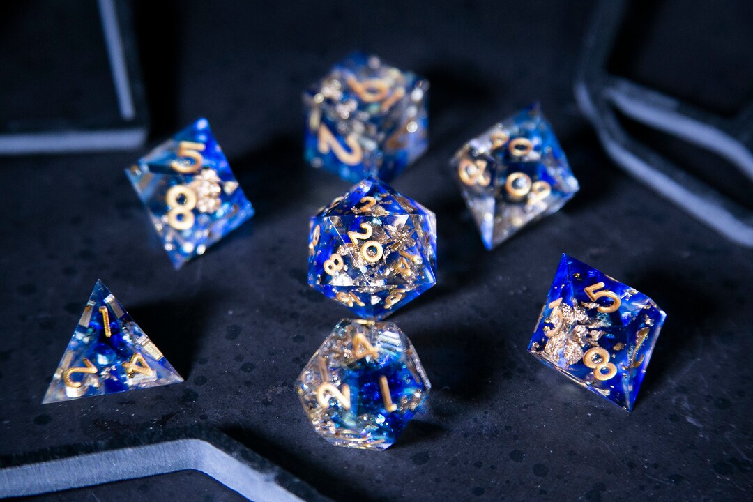 Astral Projection | Blue & Gold | Luxury Dice | Polyhedral Dice Sets ...