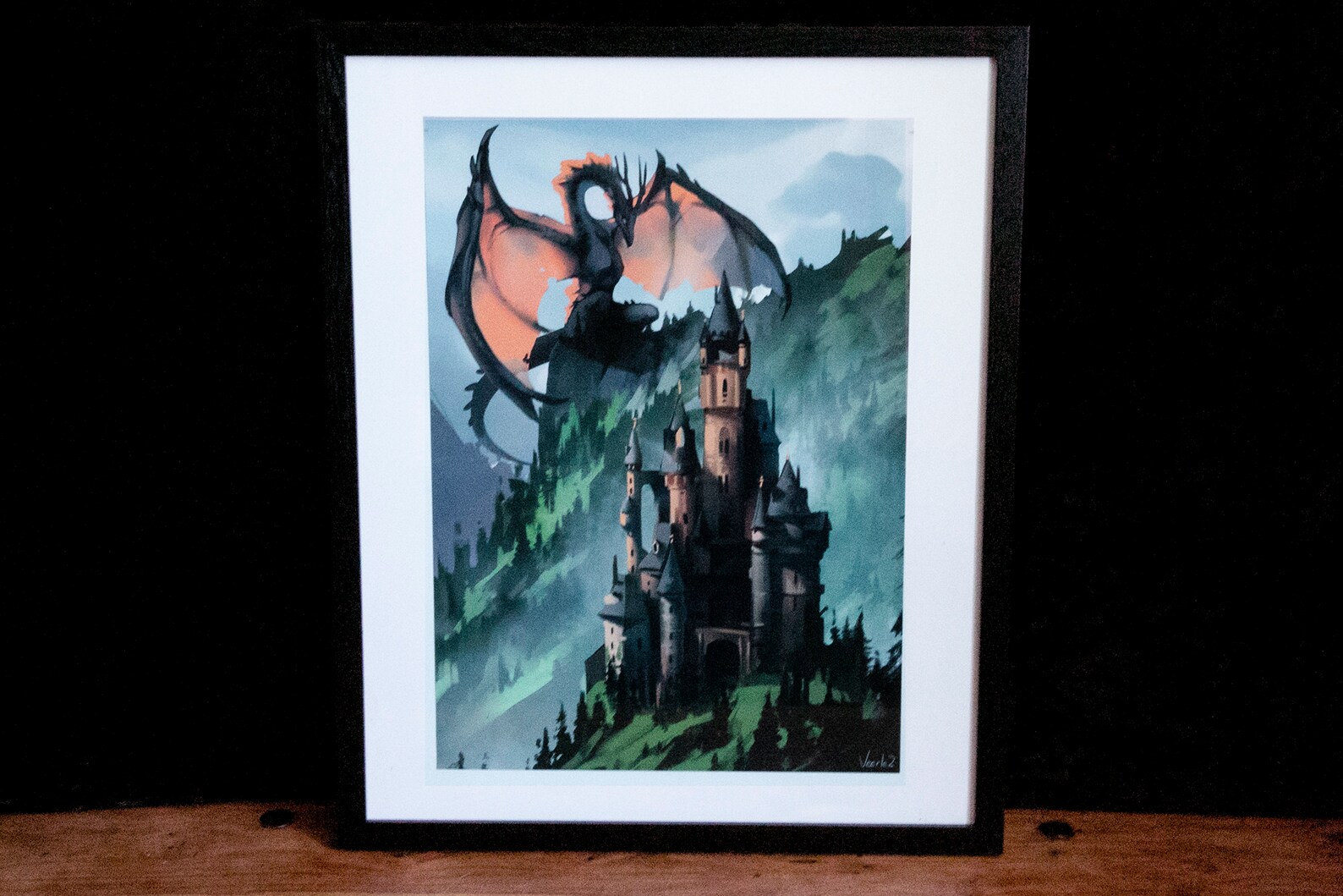 Art Print A3 Dungeons and Dragons Dragon & Castle - Etsy UK