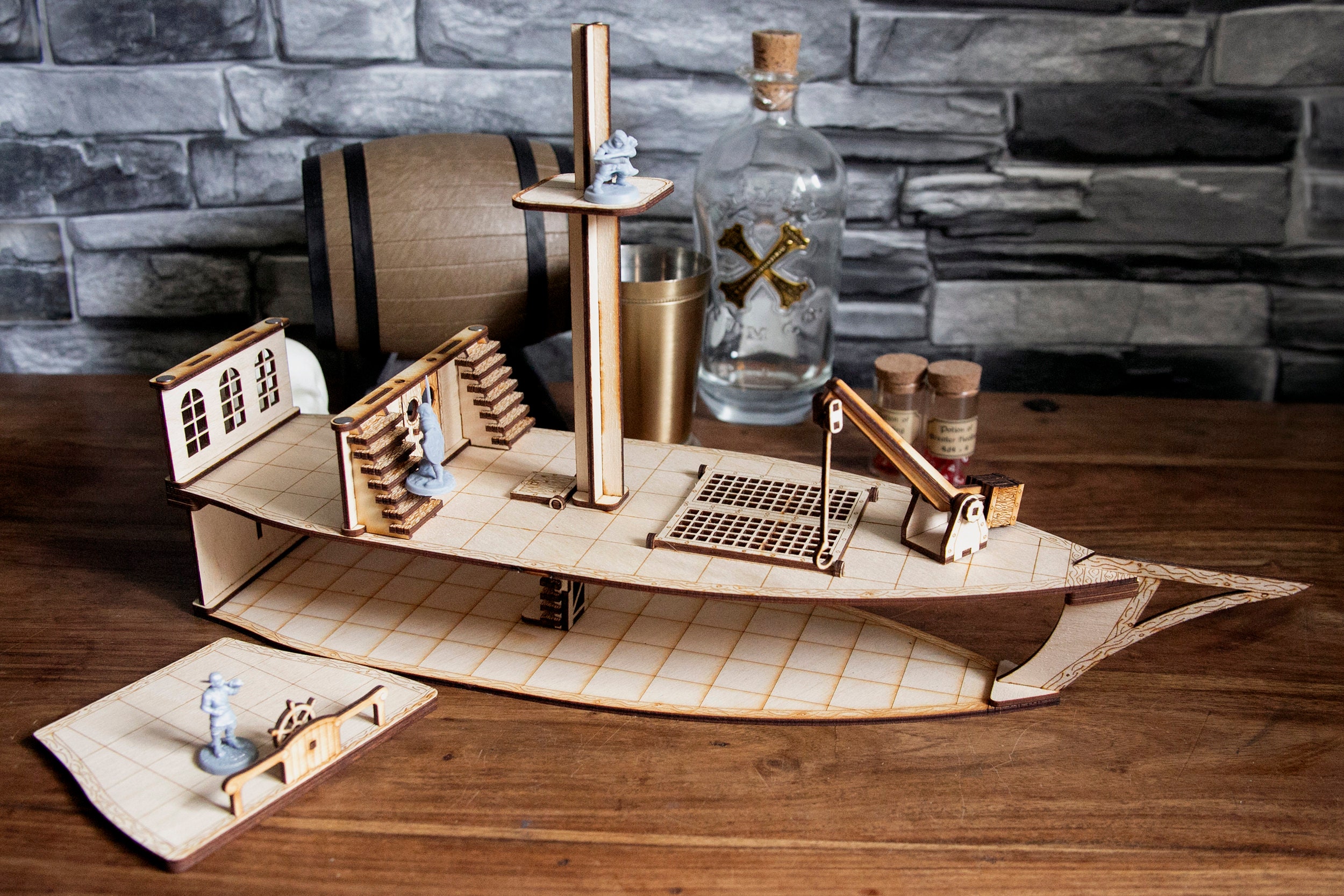 Merchant Ship Dungeons and Dragons RPG Wooden Laser Cut - Etsy UK