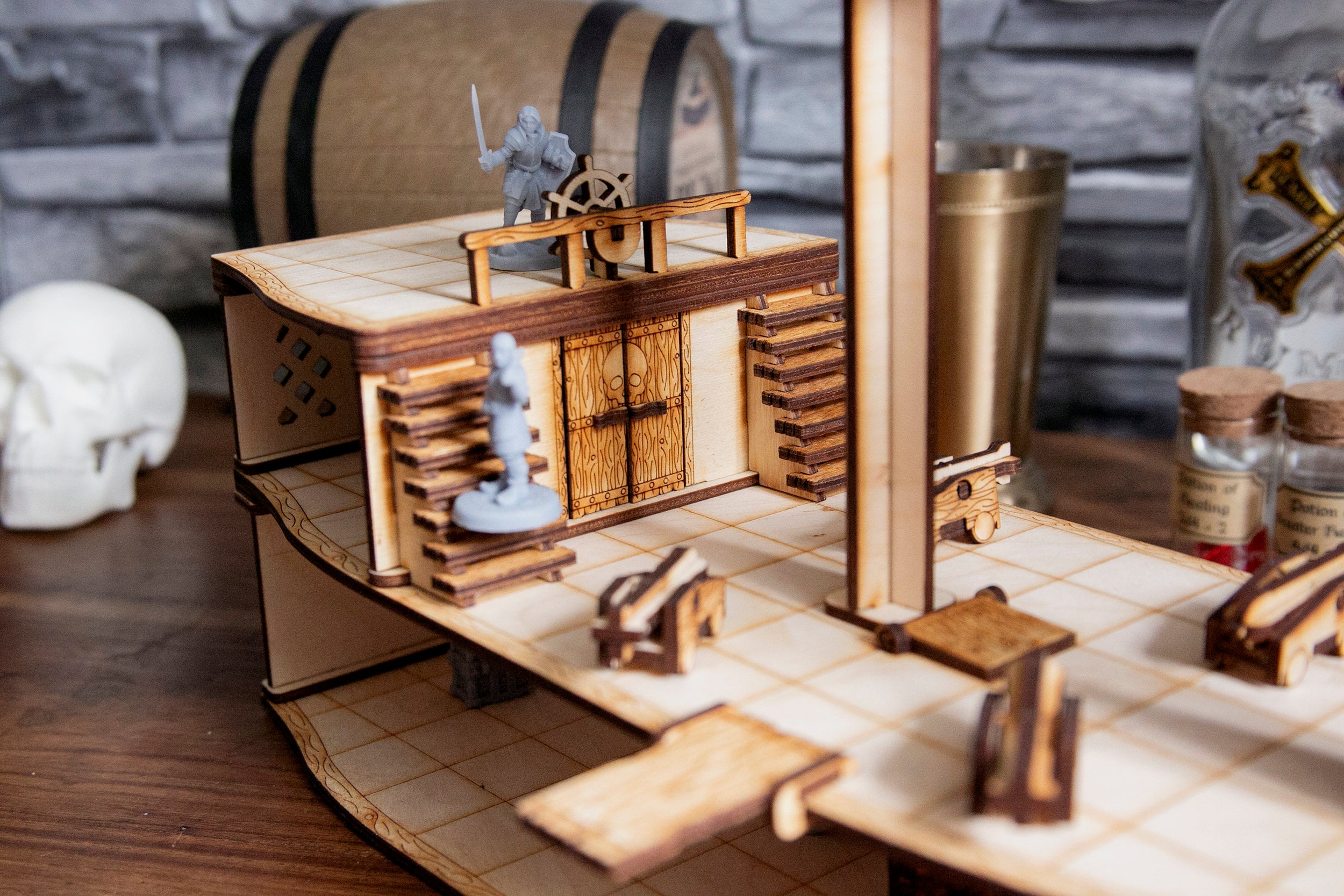 Pirate Ship | Dungeons and Dragons | RPG | Wooden Laser Cut | Kit | PVA ...