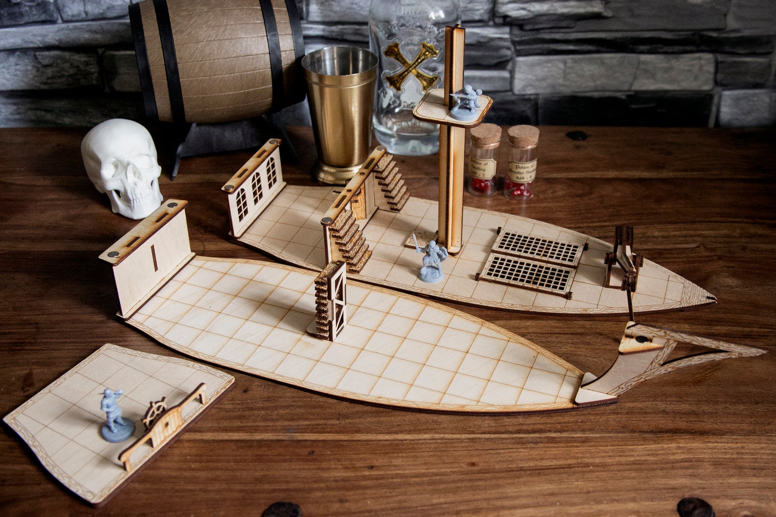 Merchant Ship | Dungeons and Dragons | RPG| Wooden Laser Cut | Kit ...