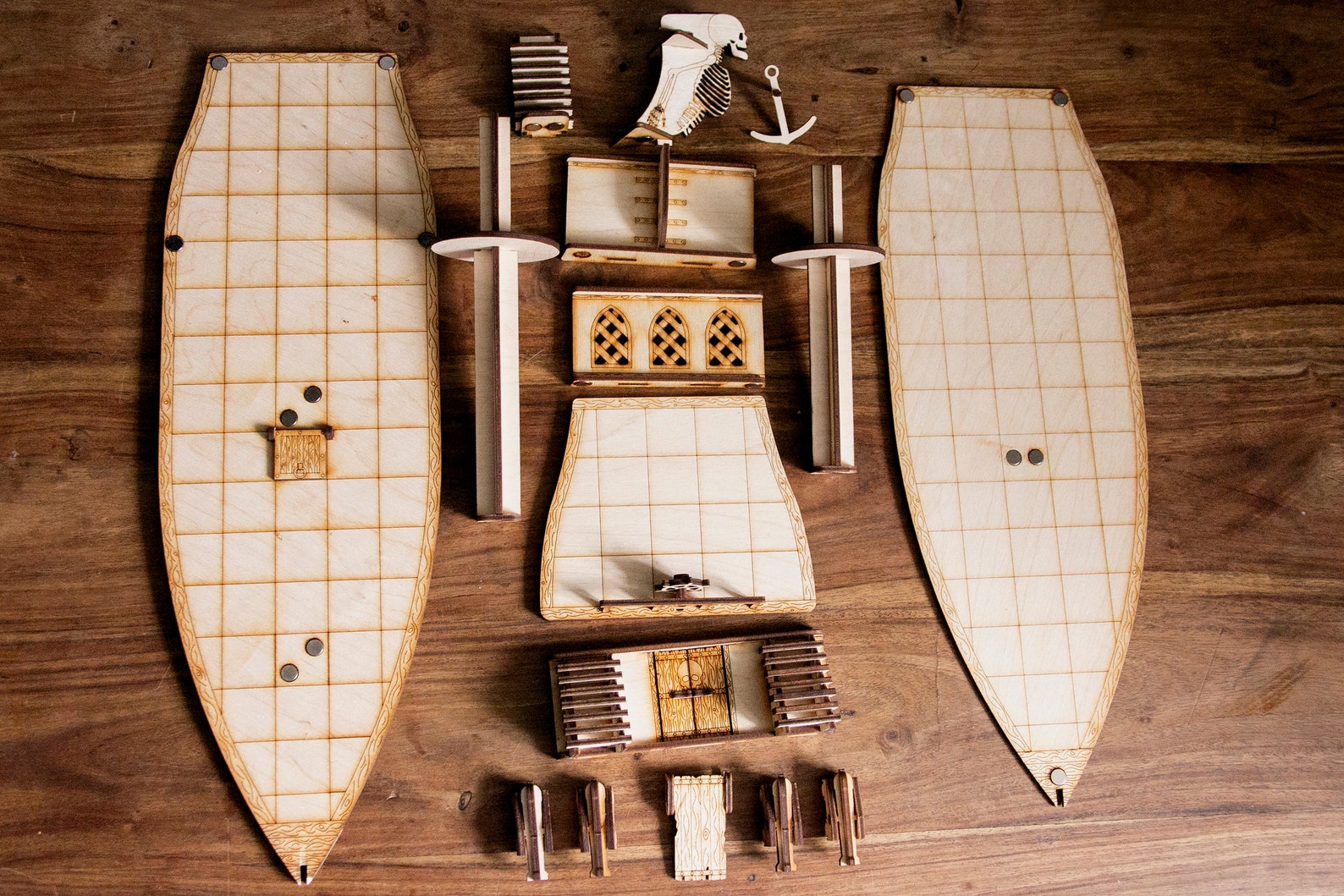 Pirate Ship | Dungeons and Dragons | RPG | Wooden Laser Cut | Kit | PVA ...