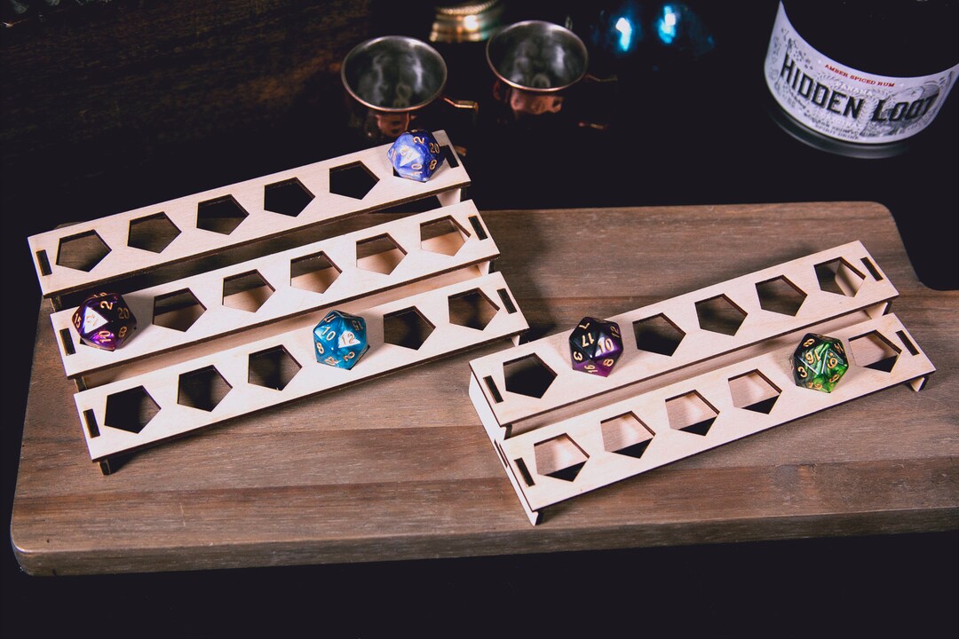 Dice Display Racks | D20 Sets | Wooden | Laser Cut | 14+ Years - Etsy