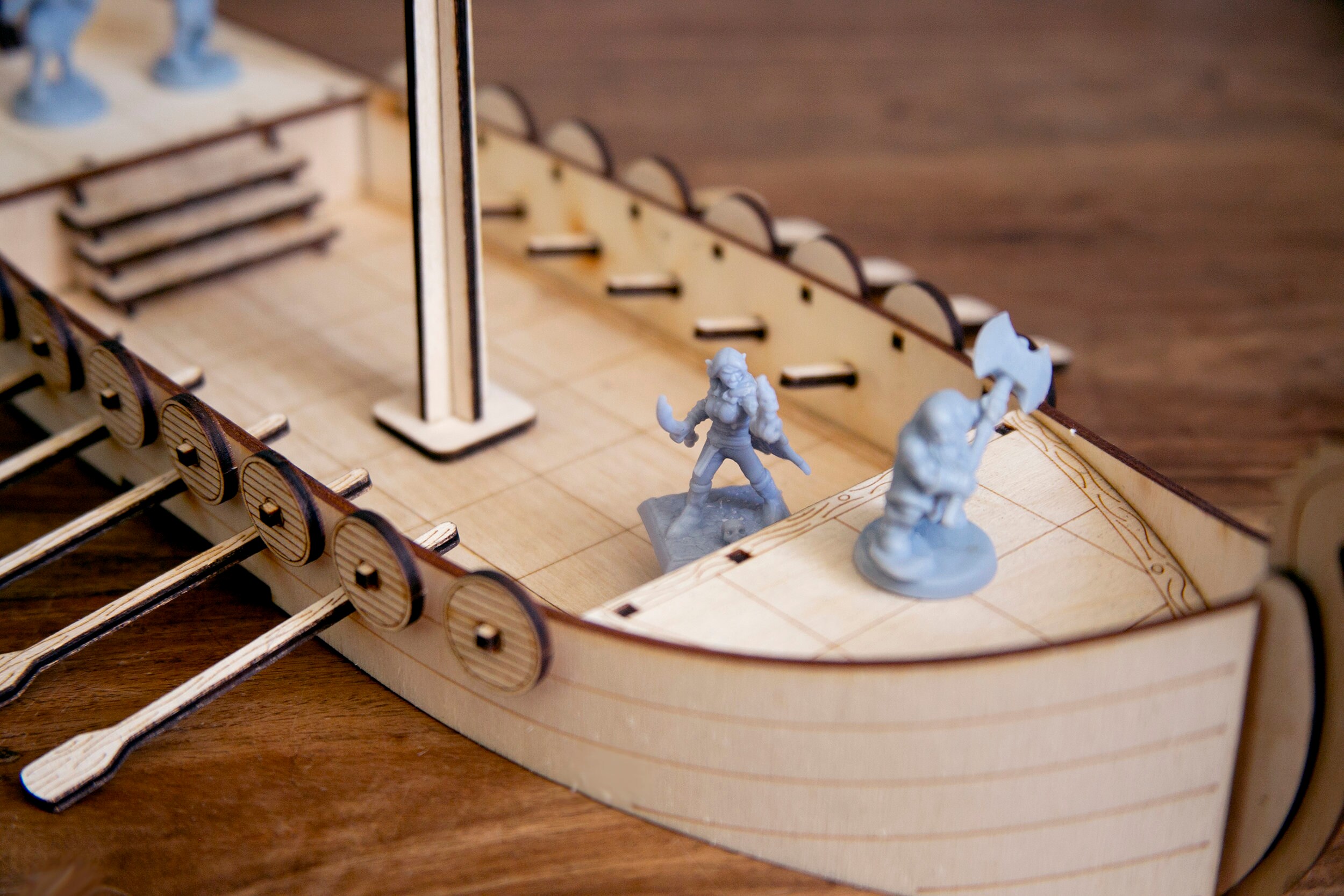 Viking Boat Kit Dungeons and Dragons RPG Wooden Laser - Etsy