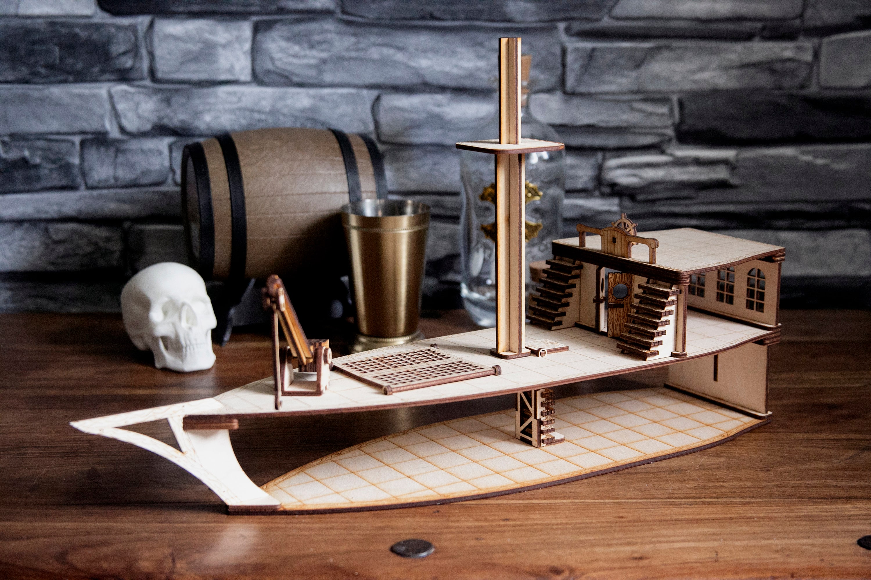 Merchant Ship Dungeons and Dragons RPG Wooden Laser Cut - Etsy UK