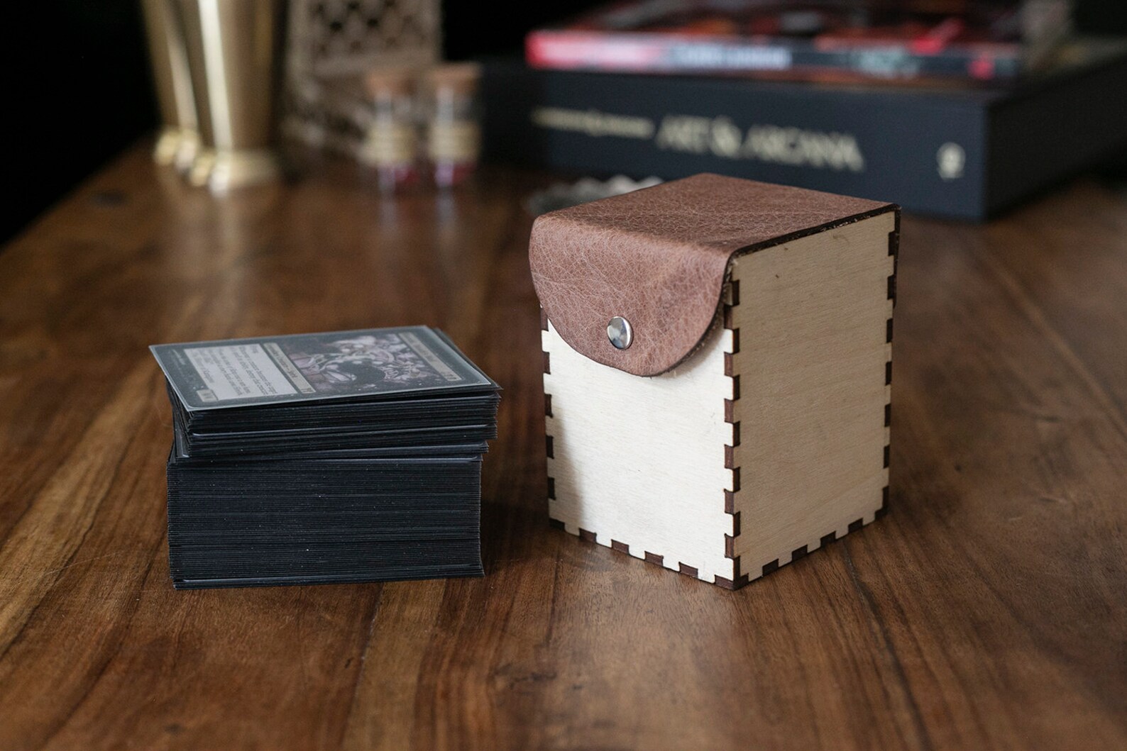 Commander Deck Boxes Customizable Real Leather Wooden - Etsy