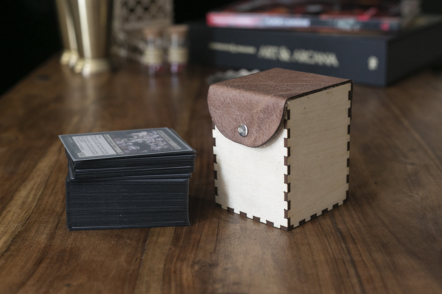 Commander Deck Boxes Customizable Real Leather Wooden - Etsy