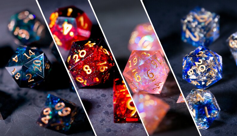 Project Image Luxury Dice Sets Polyhedral Dice | Etsy