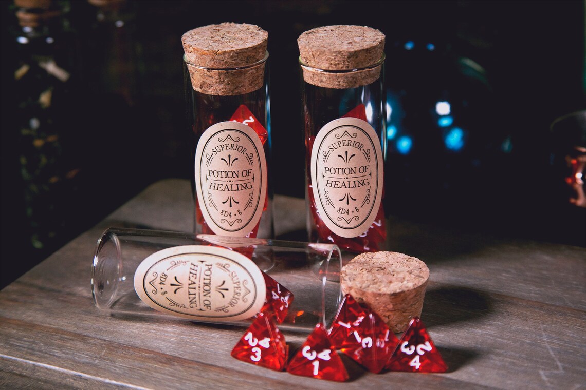 Potions of Healing Single Vials Dungeons and Dragons - Etsy