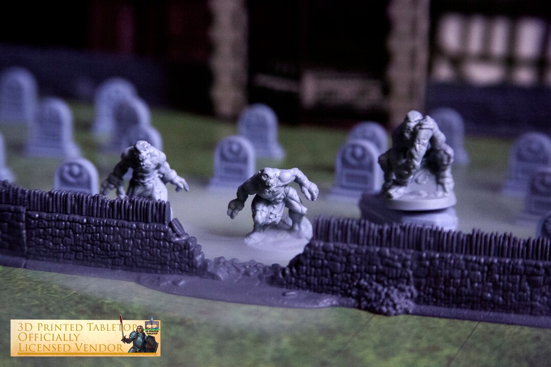 Ghoul Set Dungeons and Dragons RPG 3D Printed Miniature 14 Years - Etsy