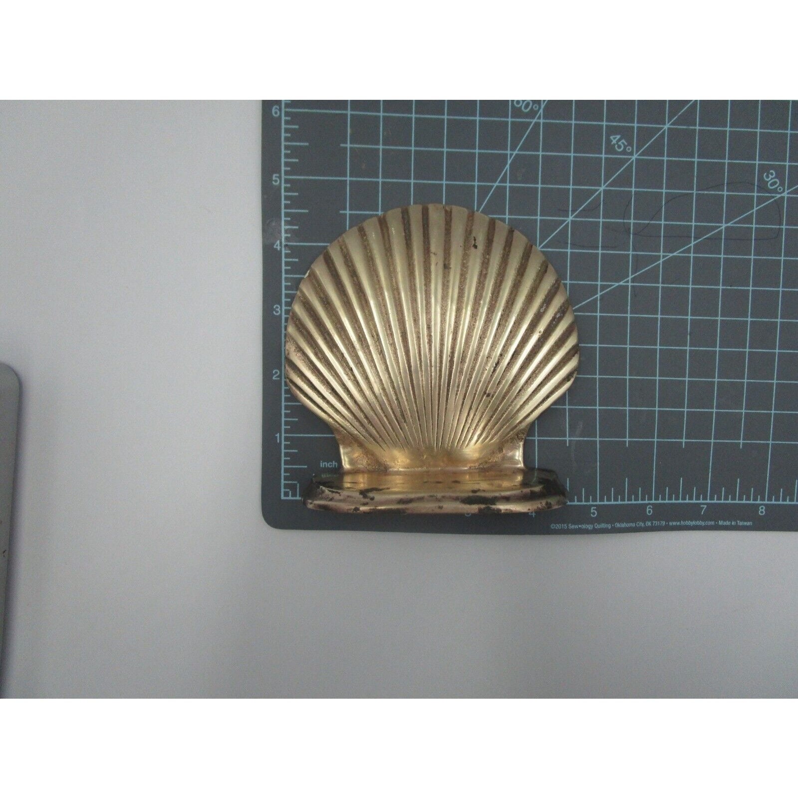 Vintage Solid Brass Sea Shell Book Ends 4.5 Inches Great - Etsy
