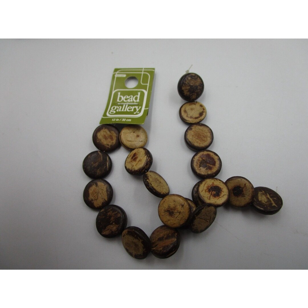 New Halcraft Bead Gallery 15mm Round Wood String 12in String - Etsy