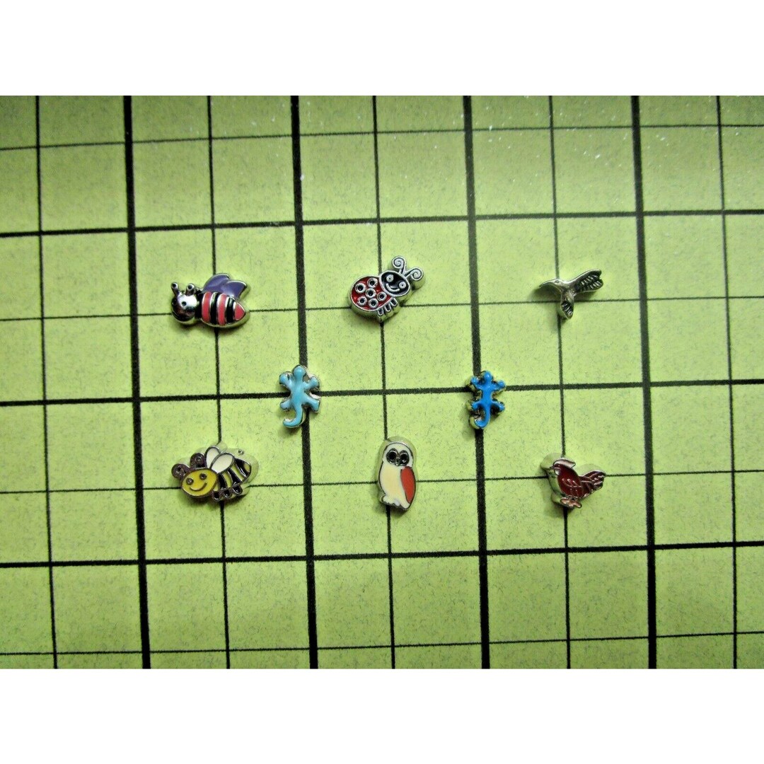 Bugs Nature, Bumble Bee, Lady Bug, Birds Floating Charms to Fit Origami ...